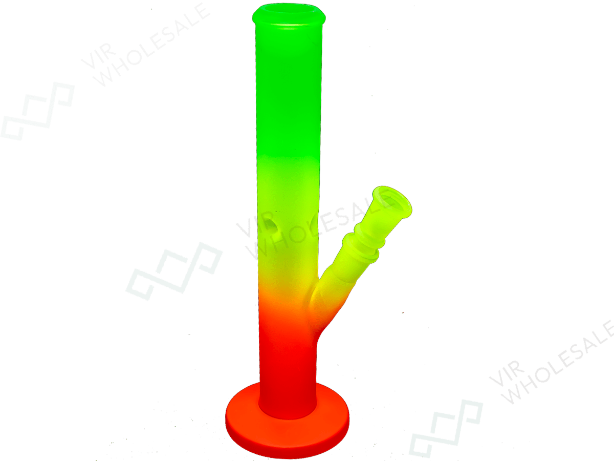 Bullet Rasta Colour Bong – Model 2718, 30 cm, 18.8 mm Joint — VIR Wholesale