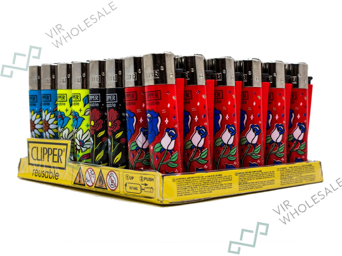 CLIPPER Lighters Printed 48's Various Designs - Fall Flowers — VIR ...