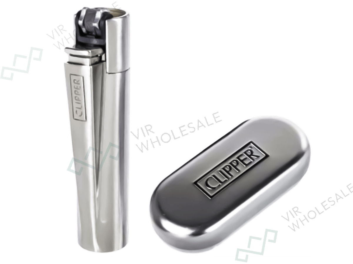 CLIPPER Metallic Silver Colour Lighter (With Free Metal Gift Box) — VIR ...