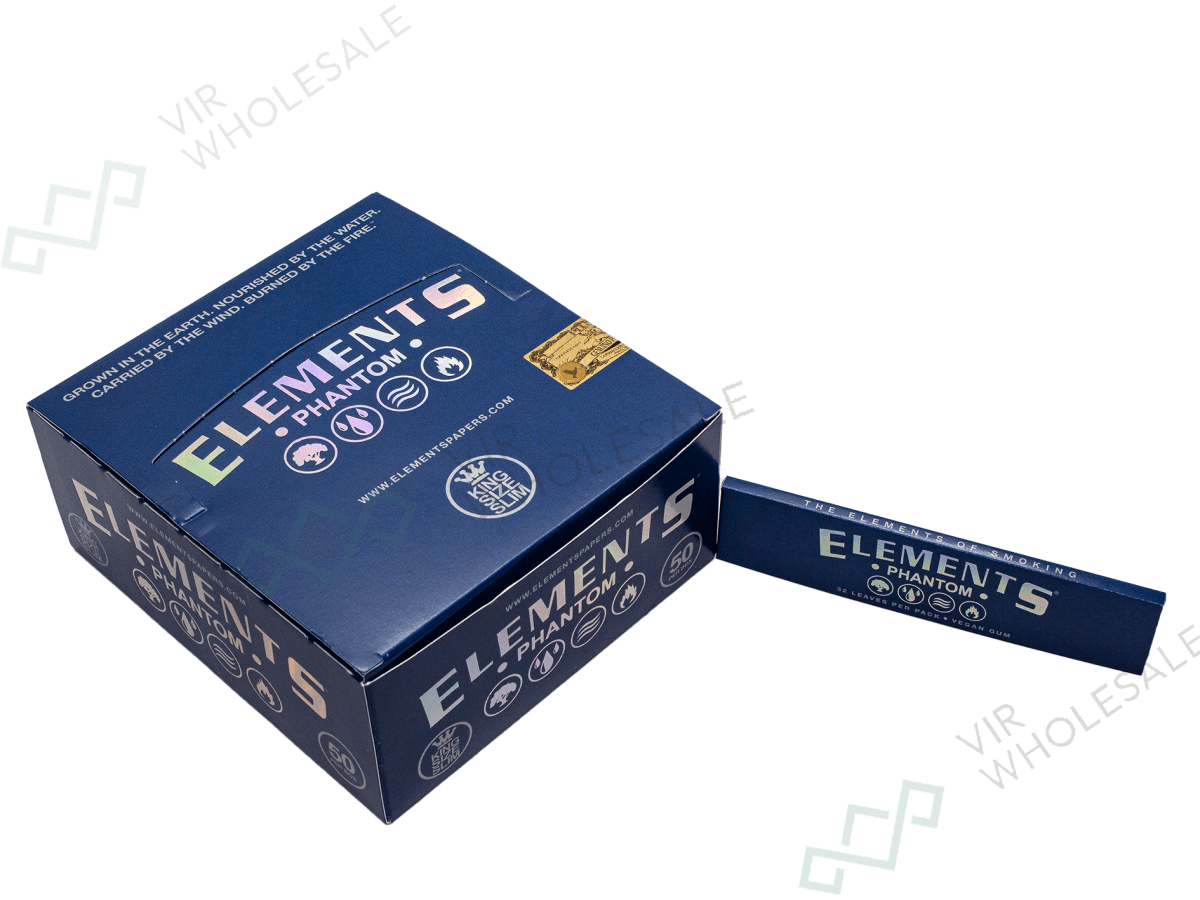 Elements King Size Slim Phantom Papers – Ultra Thin & Slow Burning ( T ...