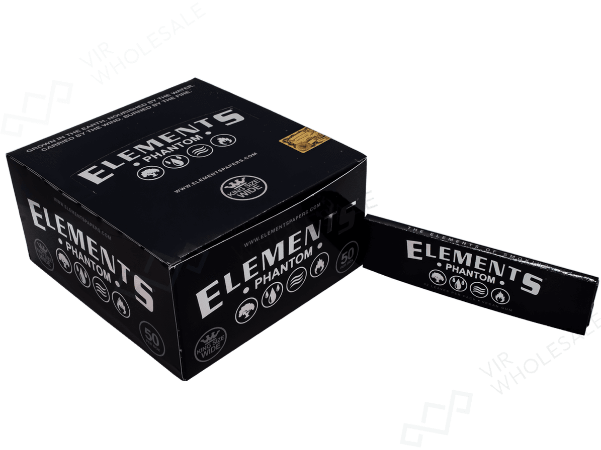 ELEMENTS King Size WIDE Phantom Rolling Papers – Ultra Thin & Slow Bur ...