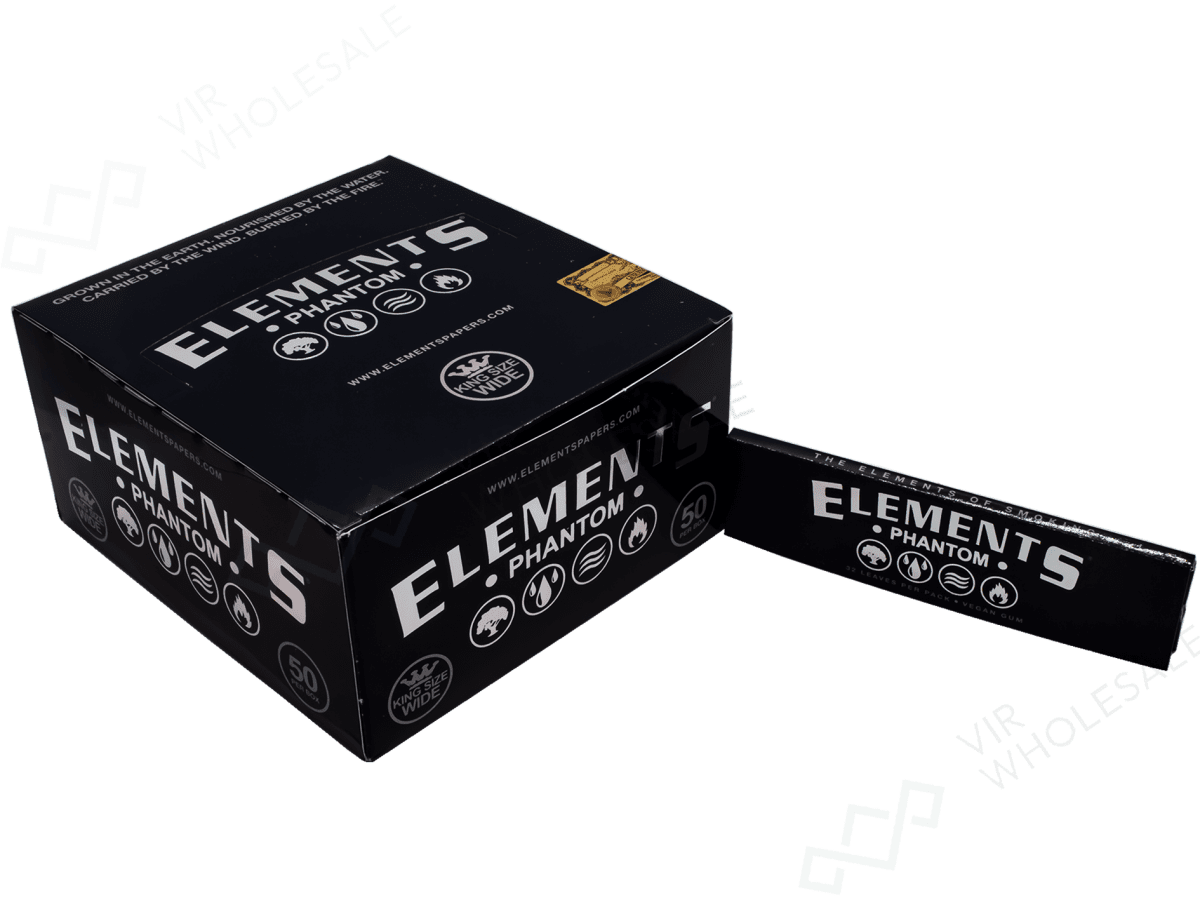 ELEMENTS King Size WIDE Phantom Rolling Papers – Ultra Thin & Slow Bur ...
