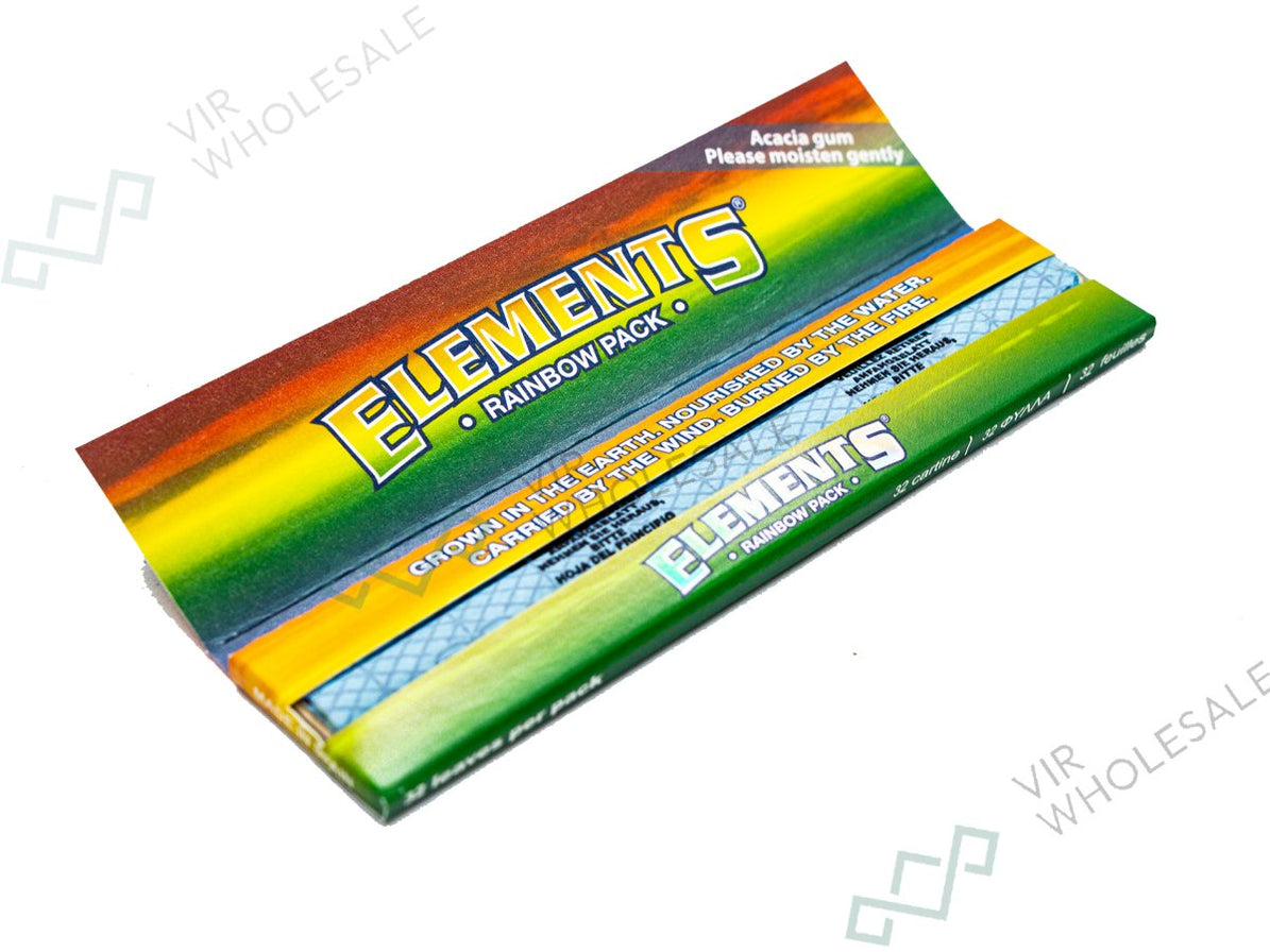 ELEMENTS Ultra Thin King Size Slim Rainbow Rice Papers 50 Per Box — VIR ...