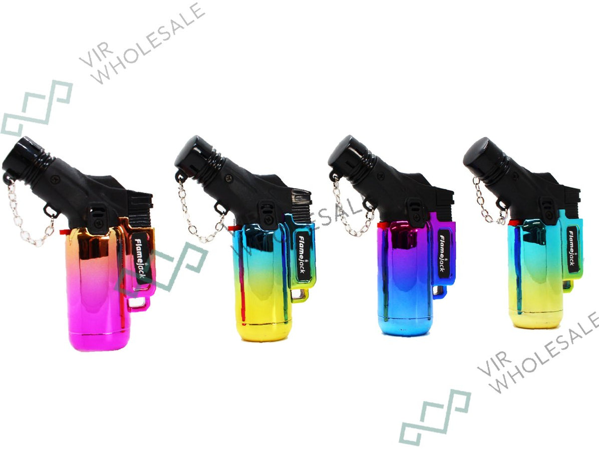 Flamejack Lighter Torch - 4 Pack Rainbow Colour - 25 Pack — VIR Wholesale