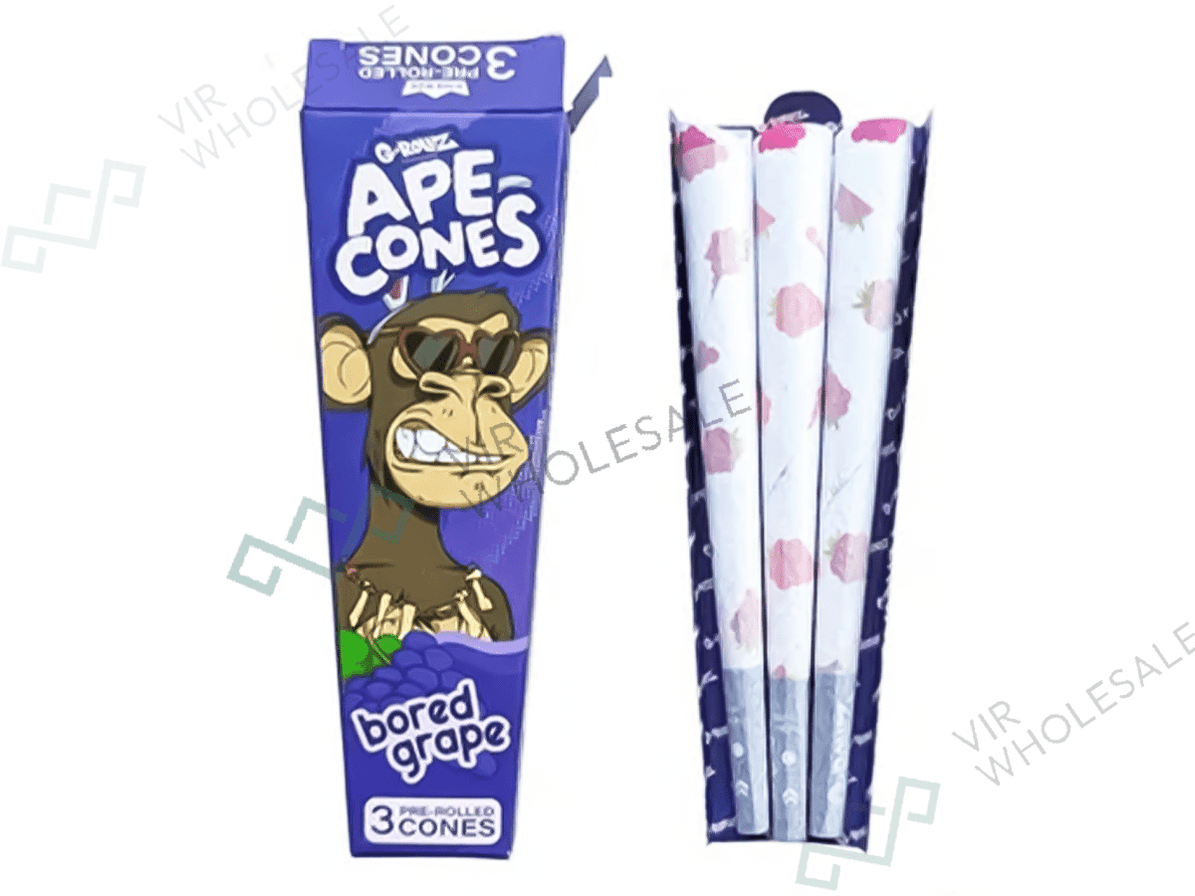 G-ROLLZ Ape Cones - 24 Per Box - 3 Cones Per Pack - Pop Activated Flav ...