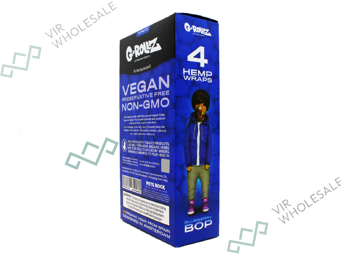 G-ROLLZ Hemp Wraps - 15 Per Box - 4 Per Pack - Blueberry Bop — VIR ...