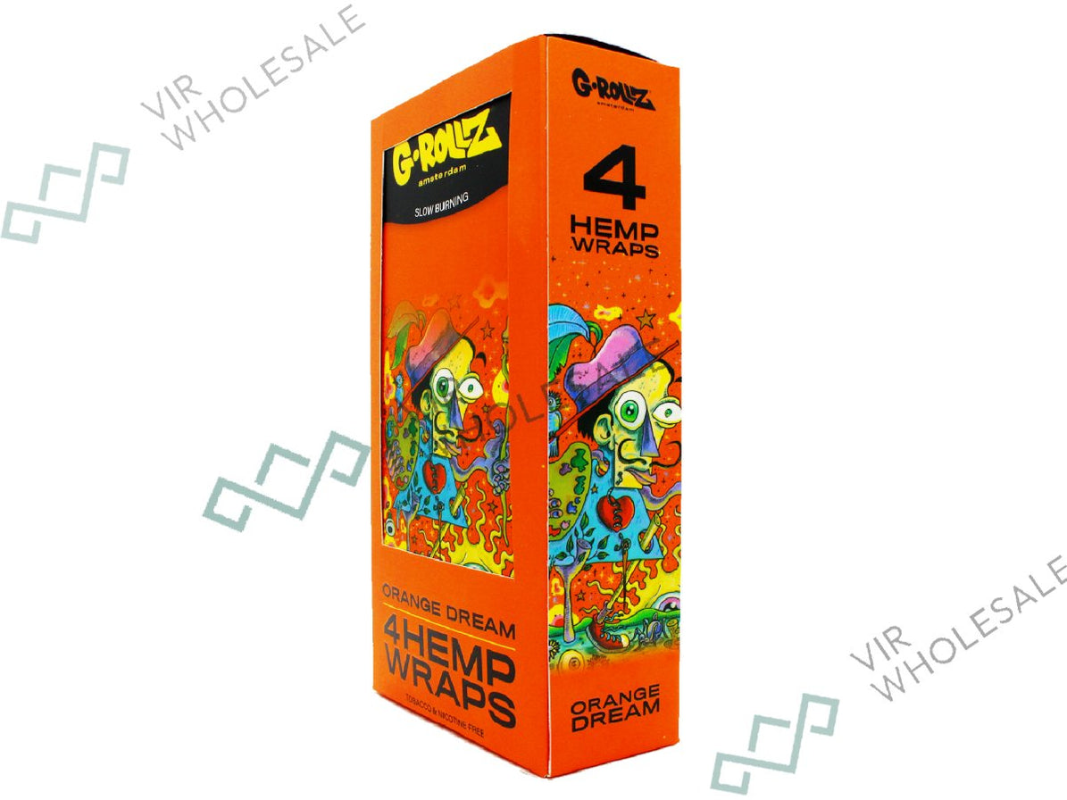 G-ROLLZ Hemp Wraps - 15 Per Box - 4 Per Pack - Orange Dream — VIR Wholesale
