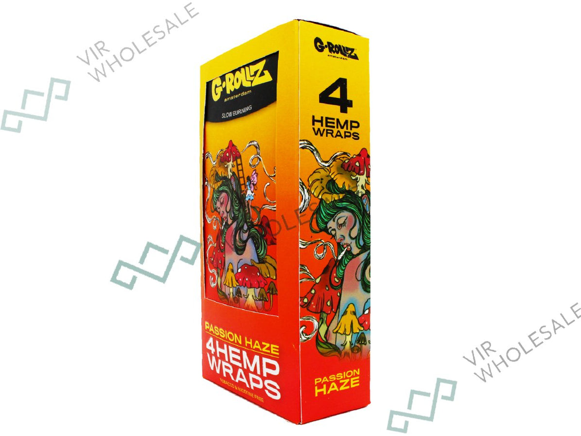 G-ROLLZ Hemp Wraps - 15 Per Box - 4 Per Pack - Passion Haze — VIR Wholesale