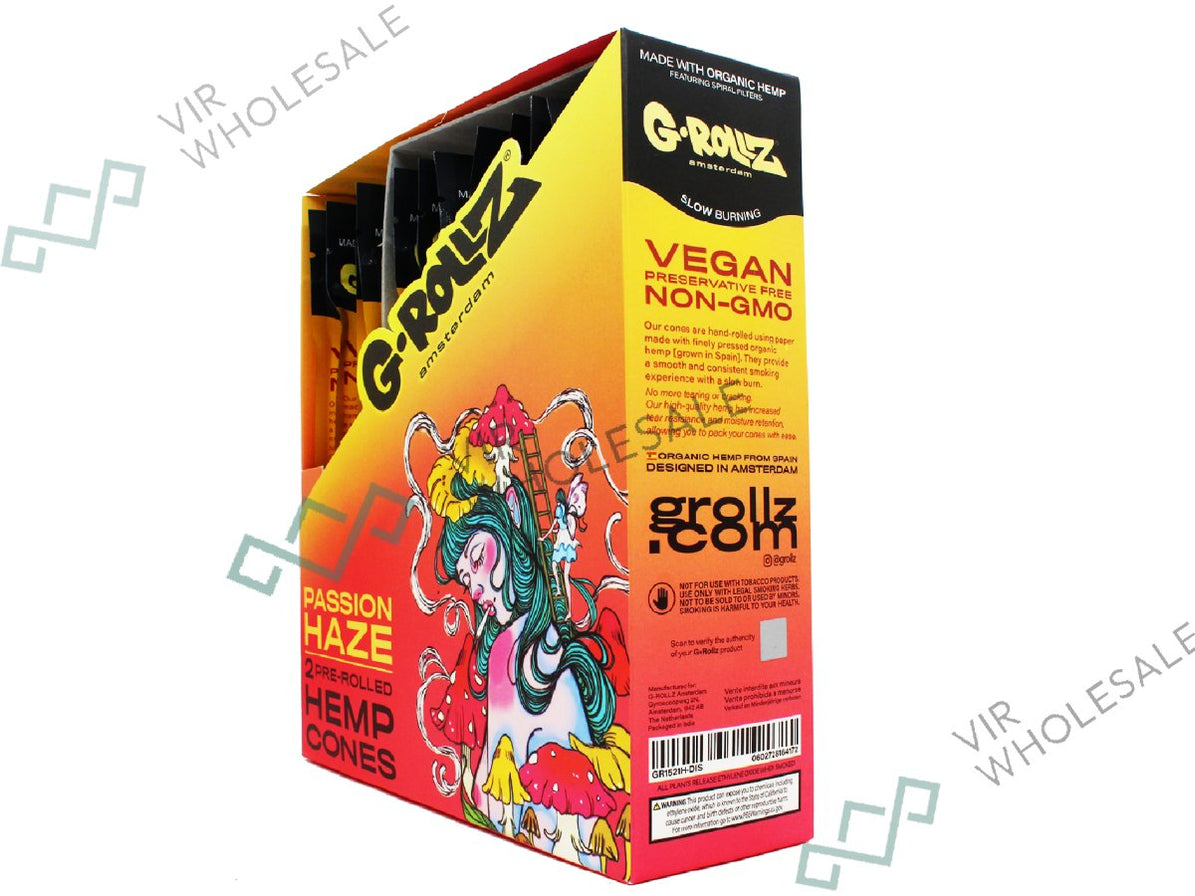 G-ROLLZ Pre-Rolled Hemp Cones - 12 Packs Per Box - 2 Cones Per Pack -P ...