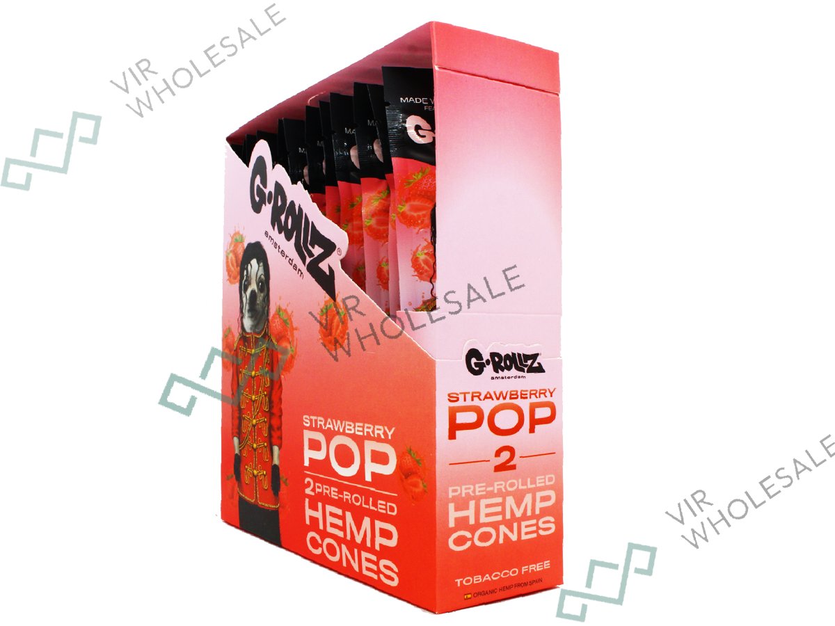 G-ROLLZ Pre-Rolled Hemp Cones - 12 Packs Per Box - 2 Cones Per Pack ...