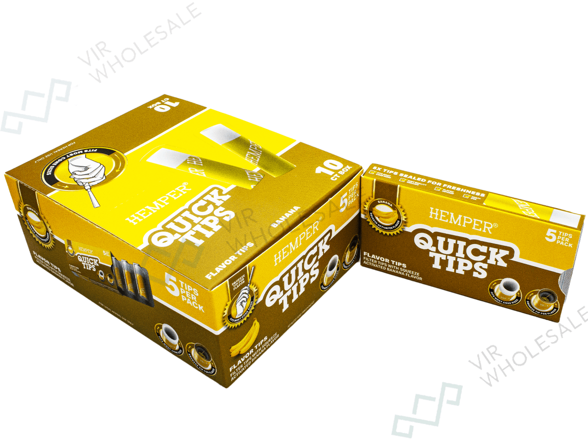 Hemper Quick Tips – Banana Flavour 5 Per Pack - 10 Packs Per Box — VIR ...