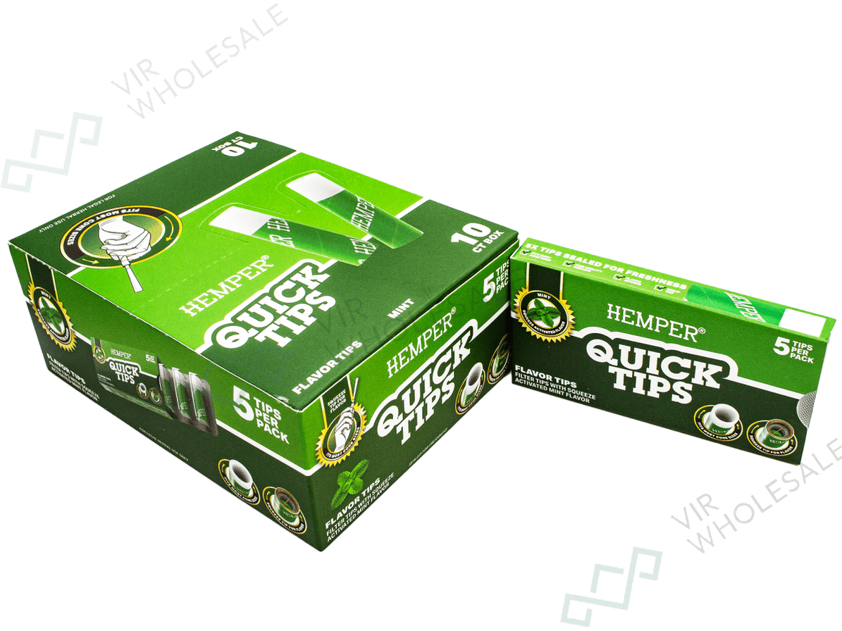 Hemper Quick Tips – Mint Flavour 5 Per Pack - 10 Packs Per Box — VIR ...