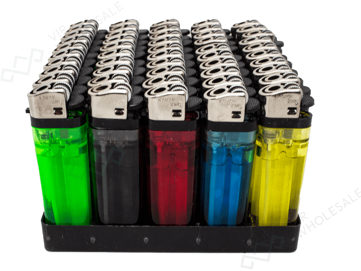 KARAN KING- Disposable Lighters, Translucent Colours - 50 Per Box — VIR ...