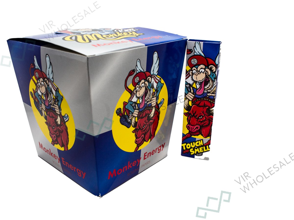 Monkey King - King Size Monkey Energy Unbleached Rolling Papers with T ...