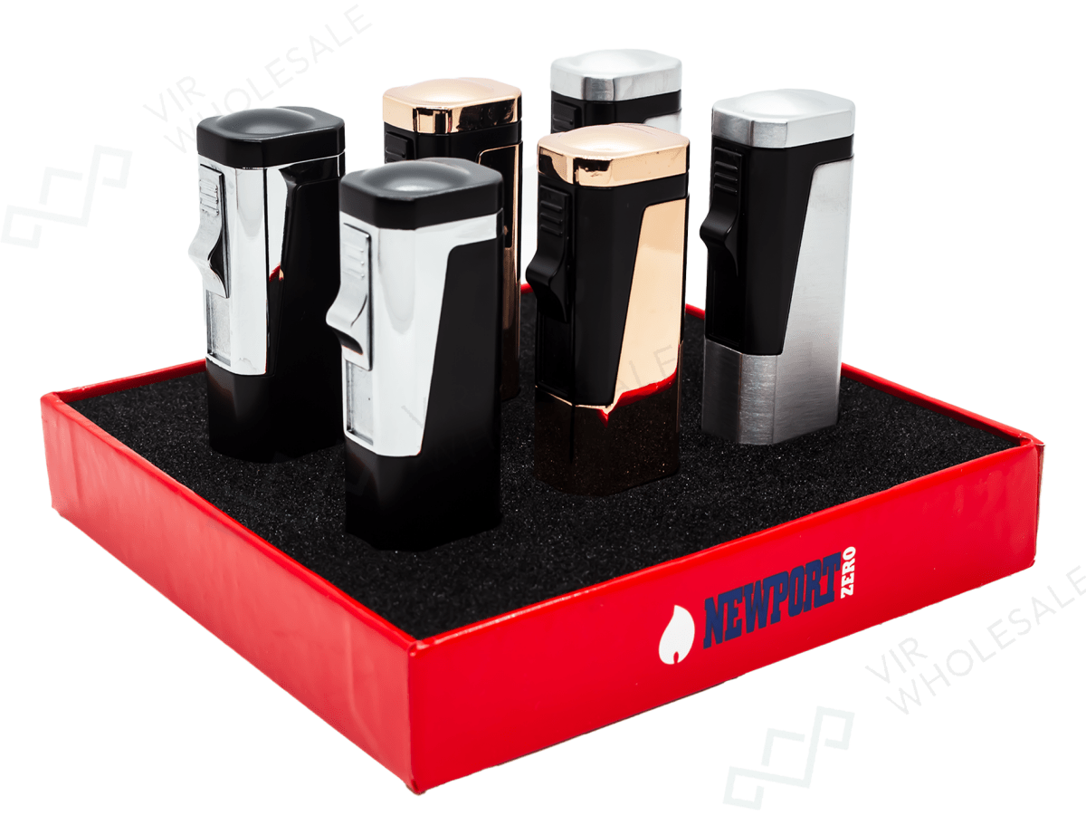 Newport Zero 3 Flames Torch with Puncher – 6ct Display — VIR Wholesale