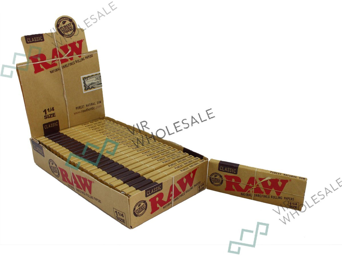RAW ROLLING PAPERS 1 1/4 CLASSIC — VIR Wholesale