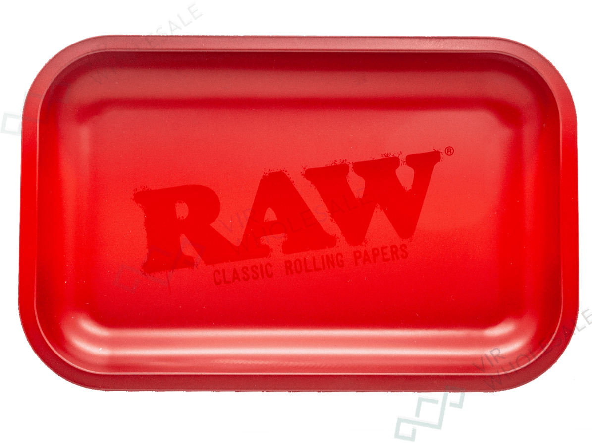 RAW Rolling Murdered Matte Small Metal Rolling Tray - RED — VIR Wholesale