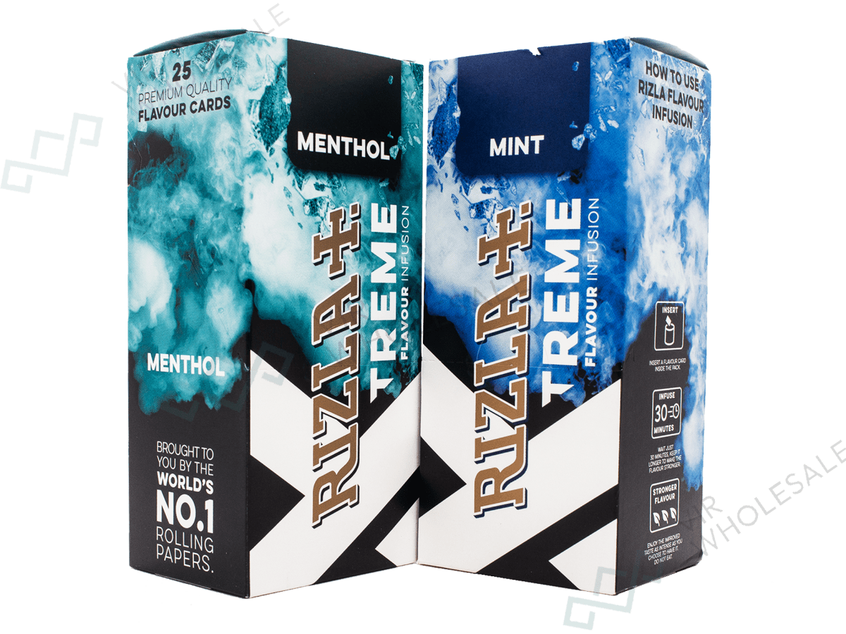RIZLA Infusion Cards - Fresh Mint & Menthol Chill - 25 Packs Per Box ...