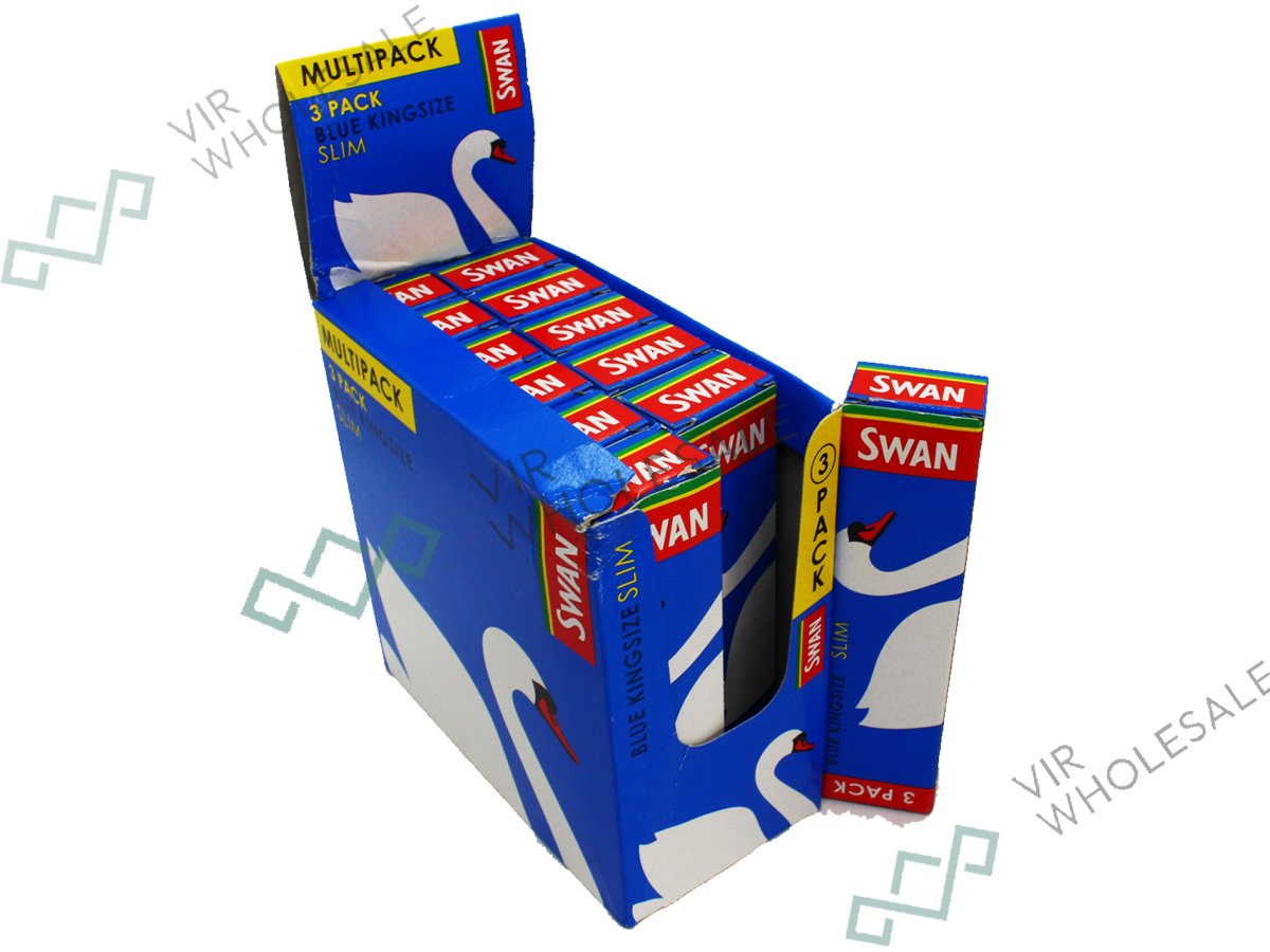 SWAN King Size Slim Papers Blue King Size Slim Multipack Cigarette Rol ...