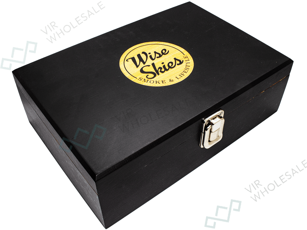 Wise Skies Black Bamboo XL Rolling Box — VIR Wholesale