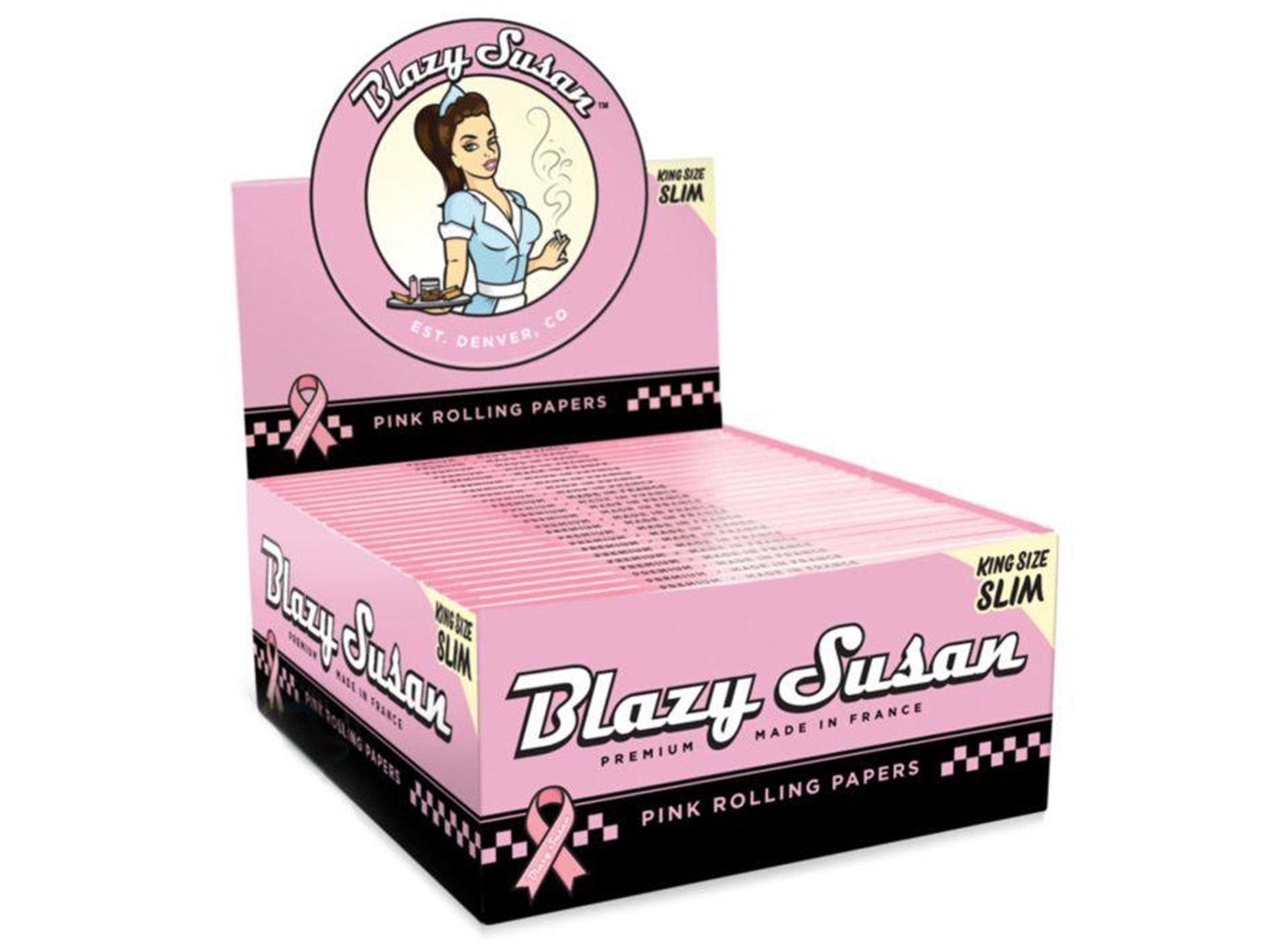 BLAZY SUSAN King Size Pink Papers - 50 Booklets Per Box — VIR Wholesale