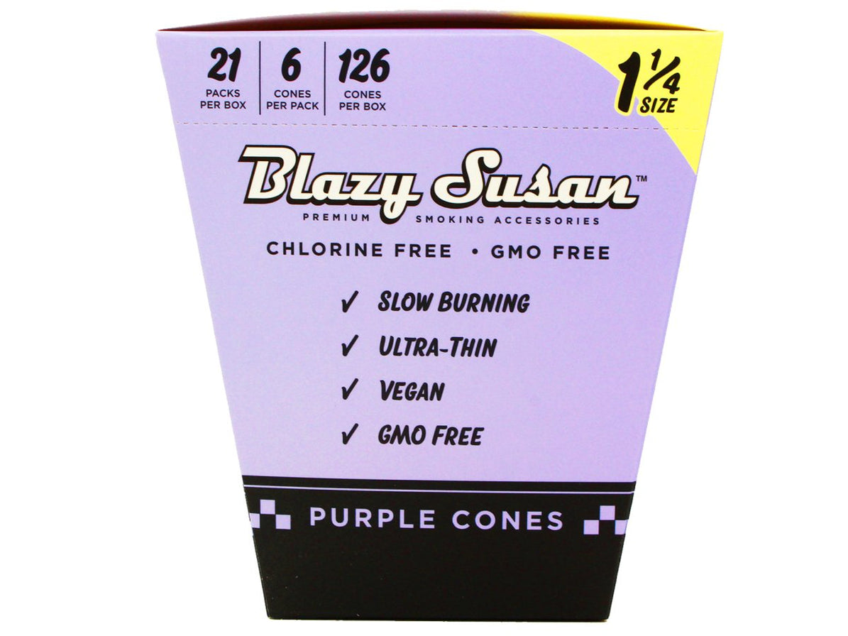 BLAZY SUSAN Purple Pre-Rolled Cones – Full Box 1¼ - 6 Pack — VIR Wholesale