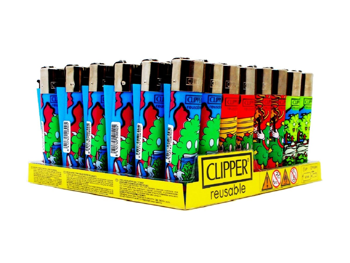 CLIPPER Lighters Printed 48's Various Designs - High Gang — VIR Wholesale
