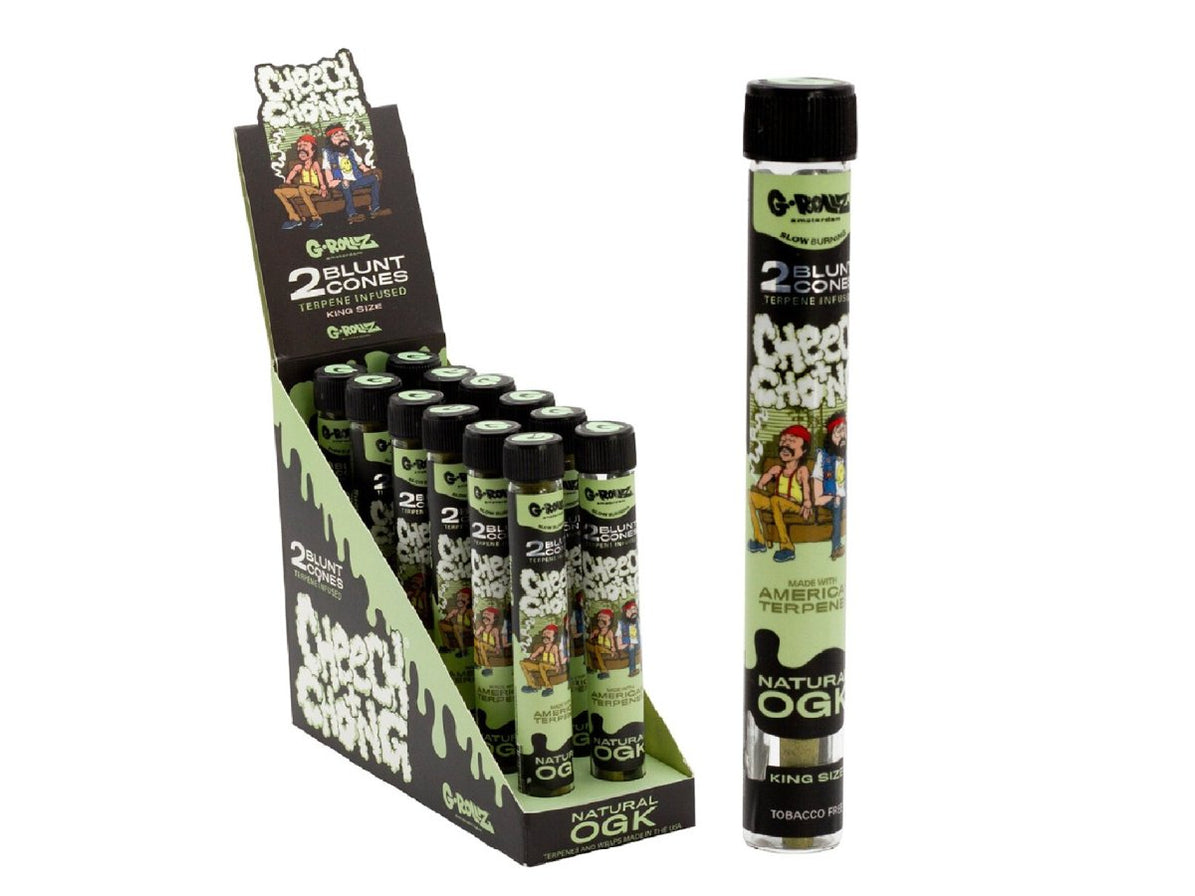 G-ROLLZ Blunt Cones (Cheech & Chong) - 12 Tubes Per Box - 2 Cones Per ...