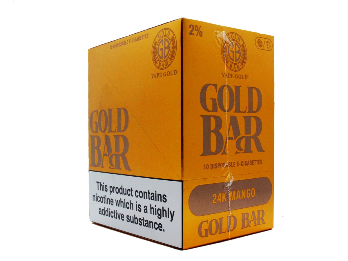 Gold Bar Disposable Vape - 10 Per Box – VIR Wholesale