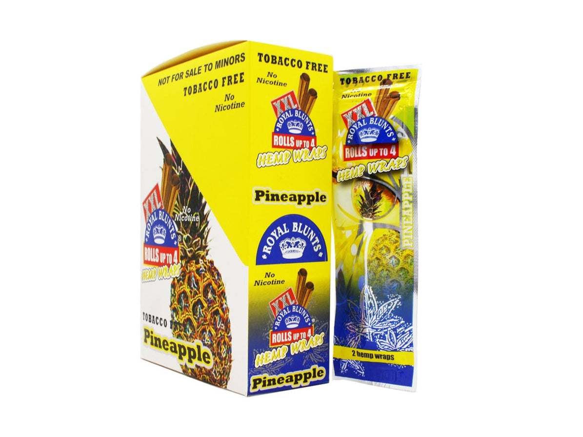 HEMP A RILLO Royal Blunt XXL Wraps 25 Per Box - 2 Per Pack - Pineapple ...