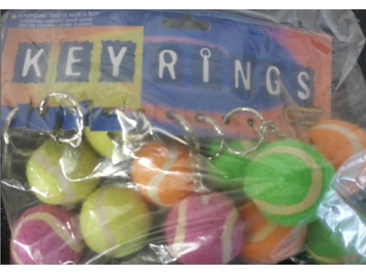Key Ring Mini Tennis Ball Assorted Colours — VIR Wholesale