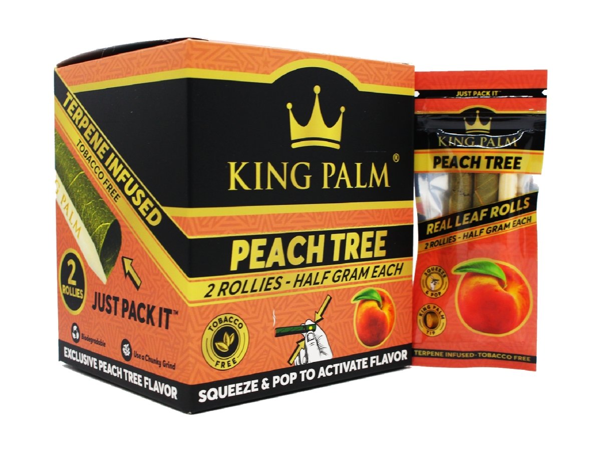 King Palm Wraps – Rollies – Peach Tree – VIR Wholesale