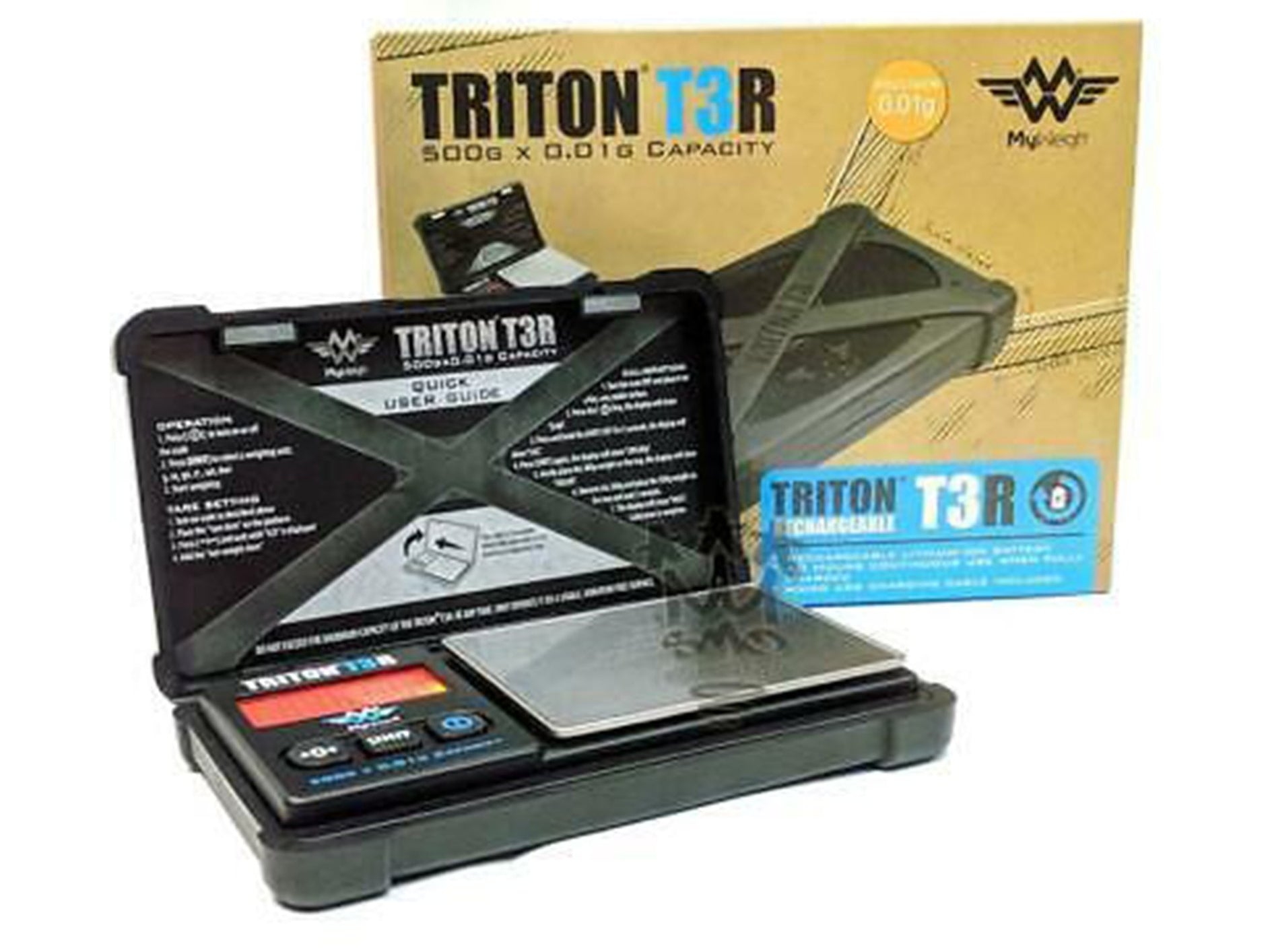 My Weigh TRITON T3r Rechargeable 500g X 0.01g Precision Pocket Scales ...