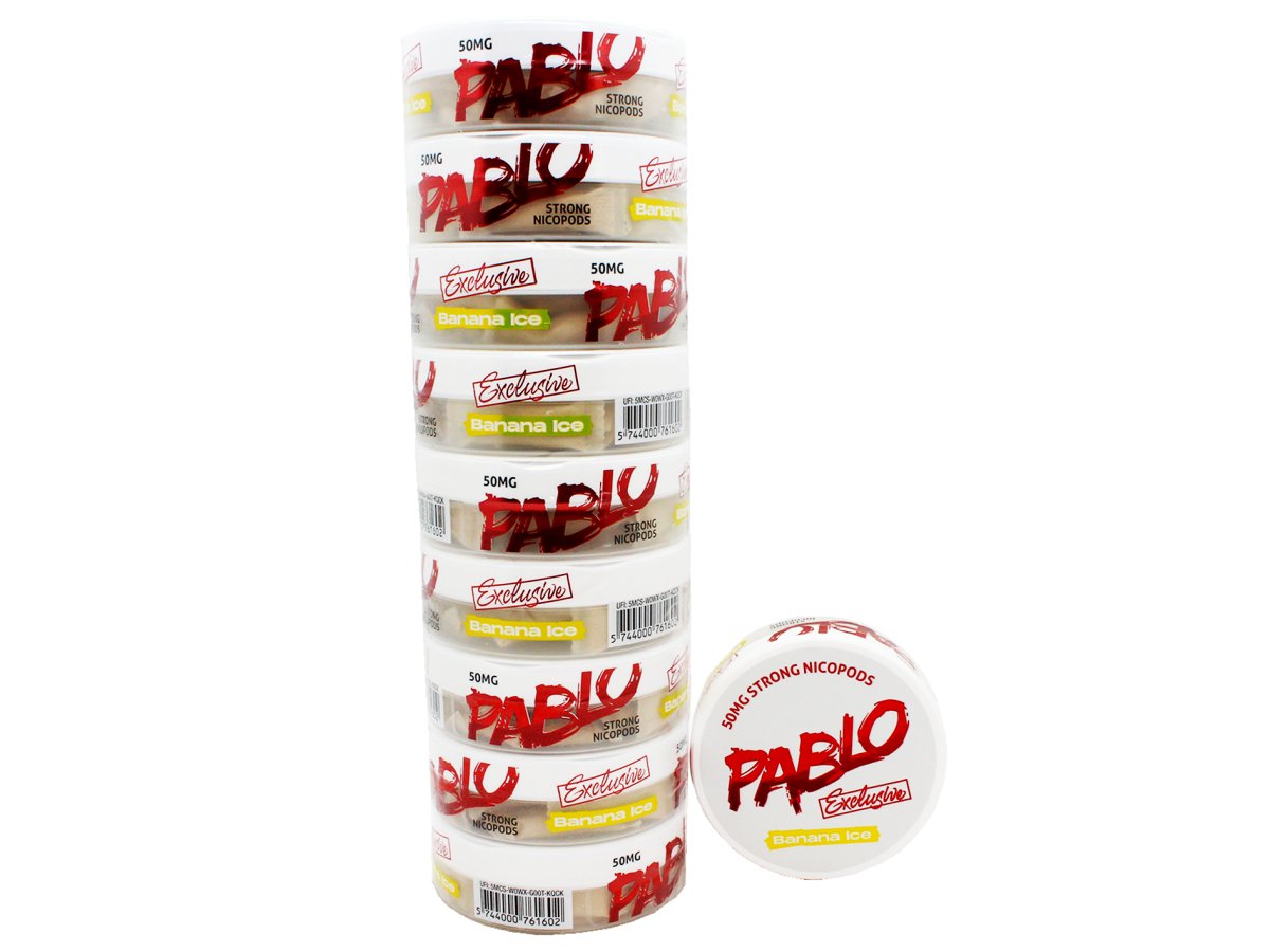 Pablo Nicopods - 30mg Nicotine Per Pouch - 20 Pouches Per Can - 10 Can ...