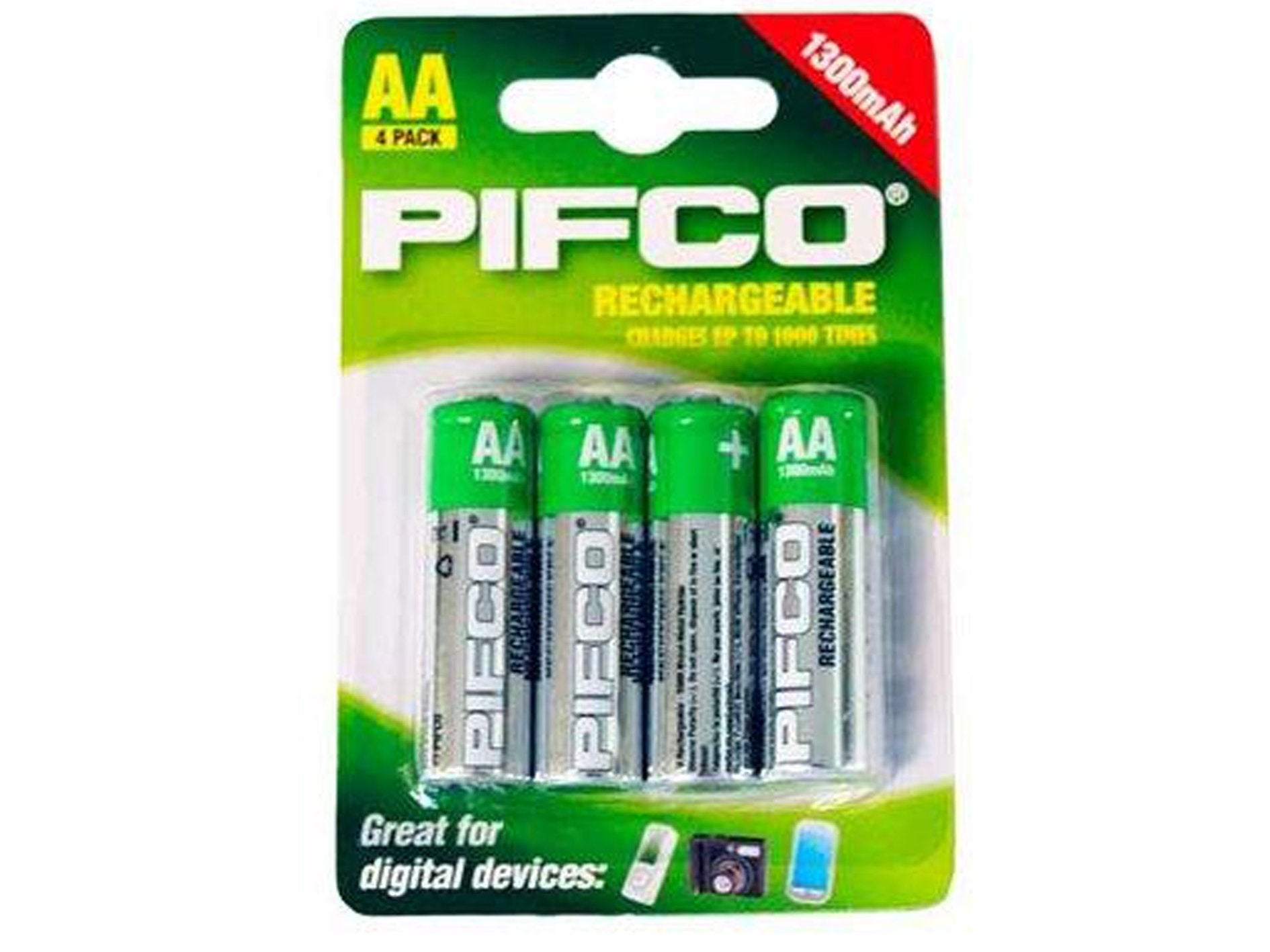 PIFCO RECHARGEABLE AA BATTERIES. – VIR Wholesale