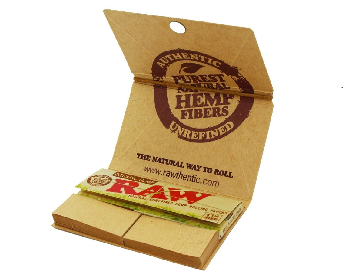RAW Organic Artesano 1¼ Rolling Papers Tips & Tray Full Box — VIR Wholesale