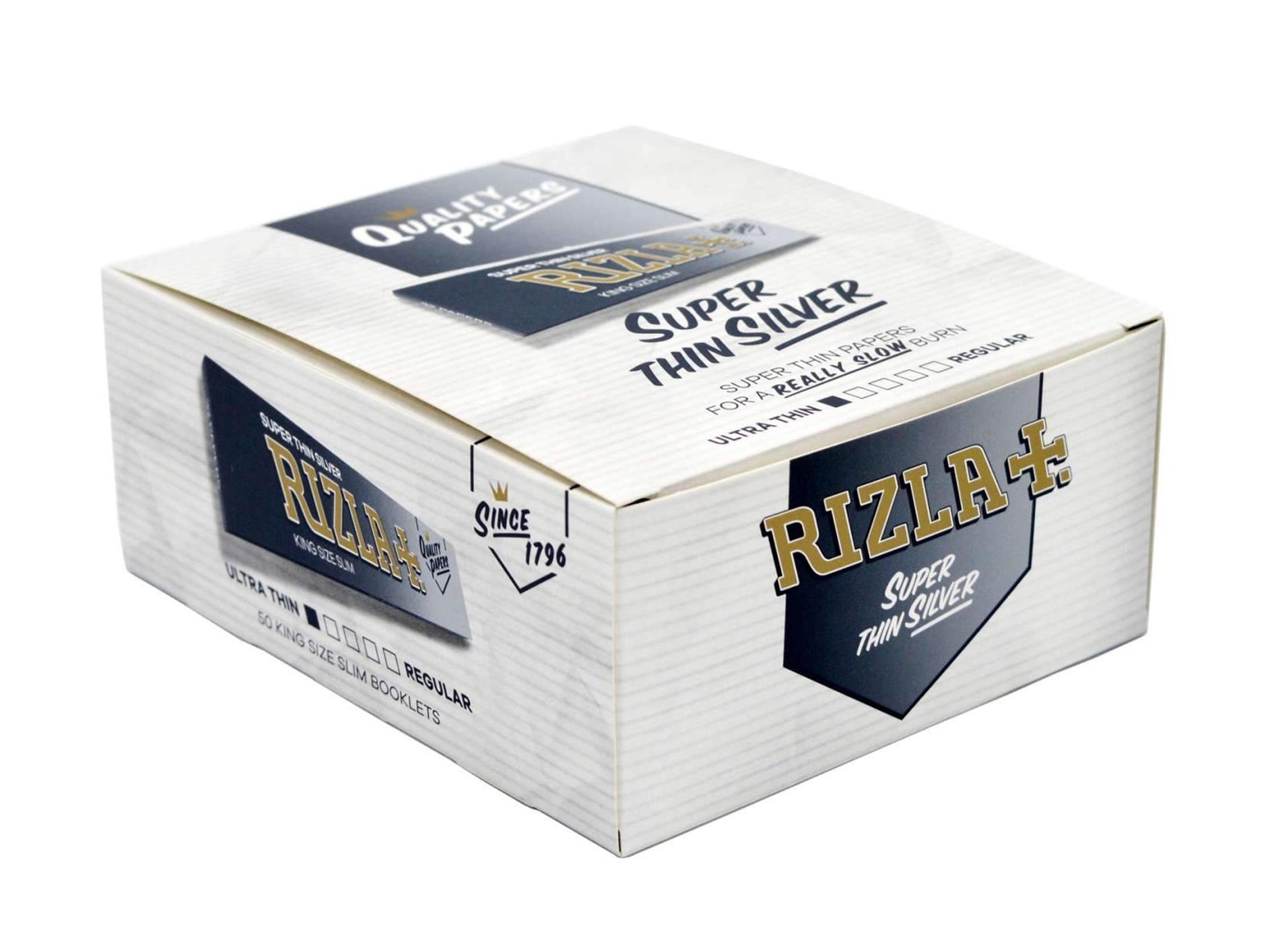 RIZLA Silver King Size Slim 50 Booklets Per Box — VIR Wholesale