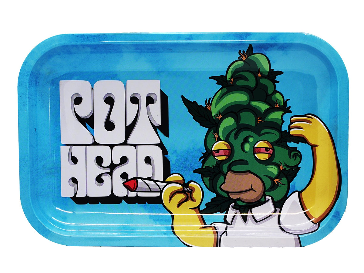 SMOKE ARSENAL Trays Medium Mixed Designs - Pot Head — VIR Wholesale