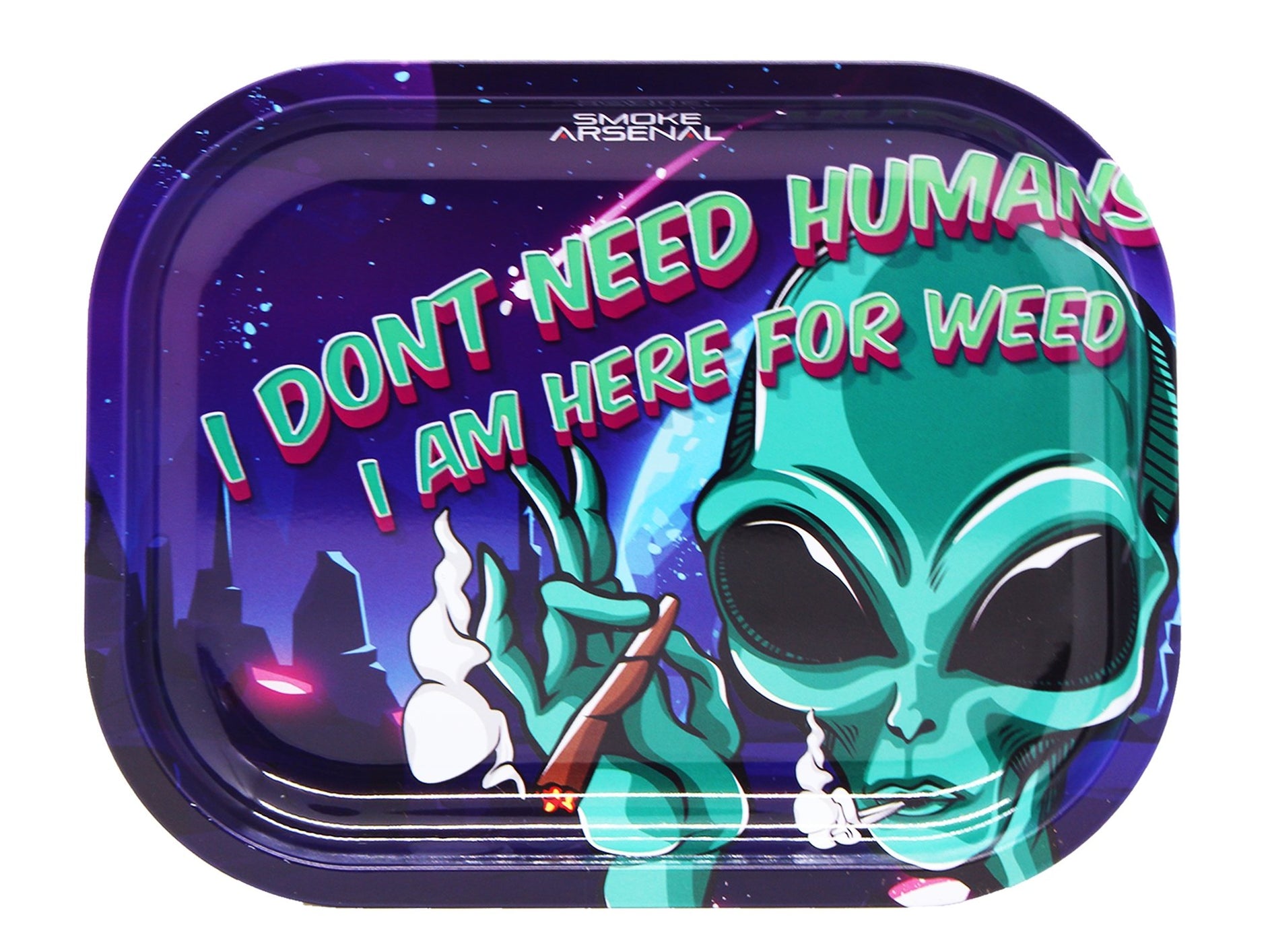 SMOKE ARSENAL Trays Small Mixed Designs - Here For Weed — VIR Wholesale