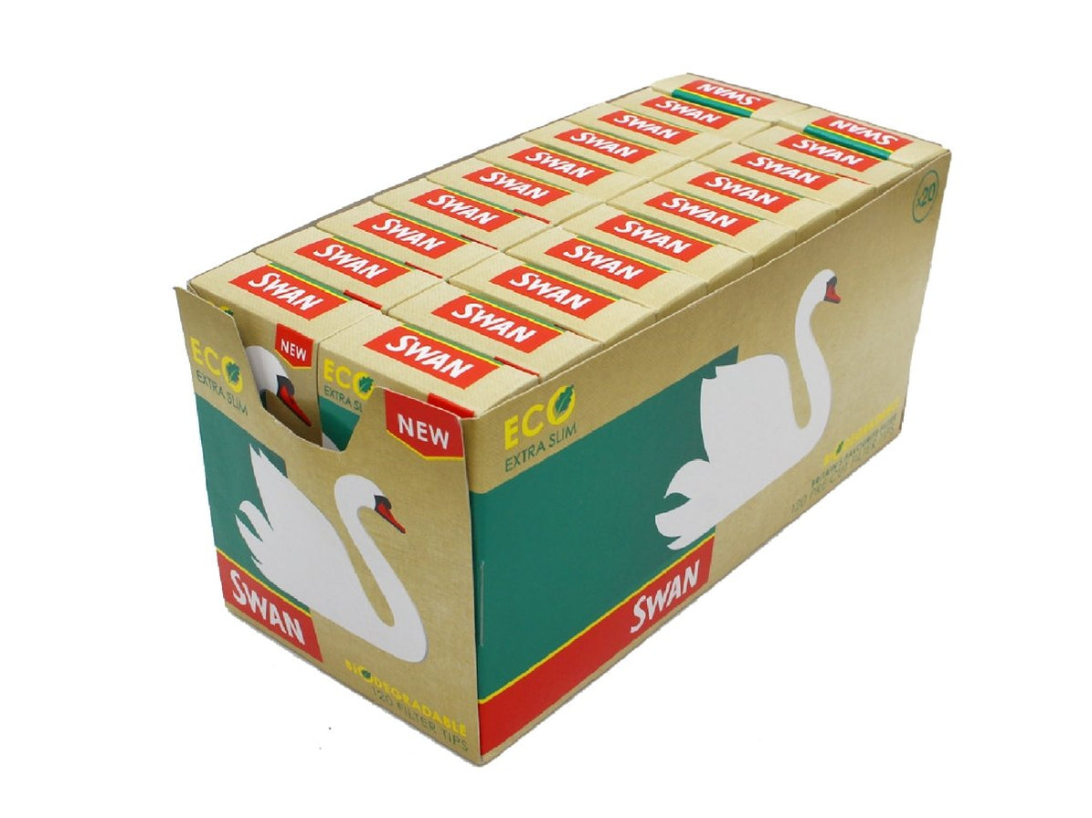 SWAN ECO Extra Slim Filter Tips - 20 Per Box - 120 Per Pack — VIR Wholesale